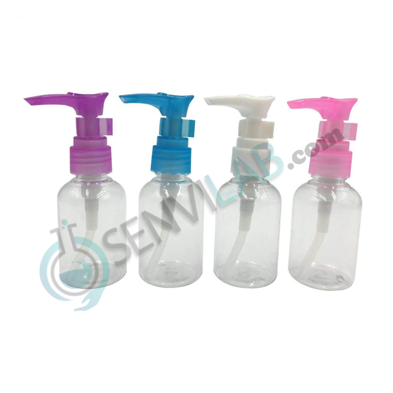 BOTELLA PET 50 ML TRANSPARENTE CON DISPENSADOR