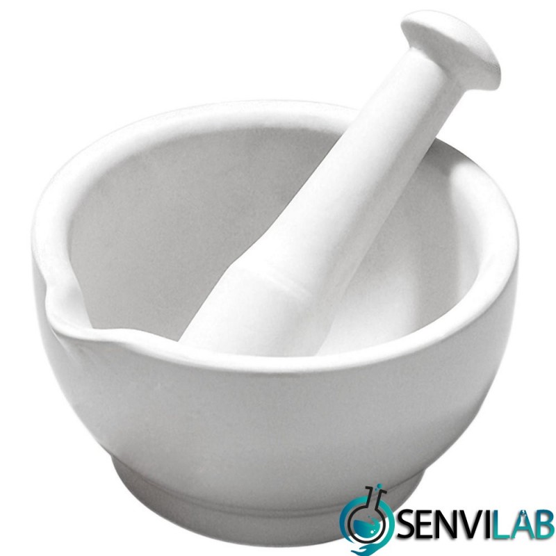 MORTERO CON PILON DE PORCELANA X 130 MM